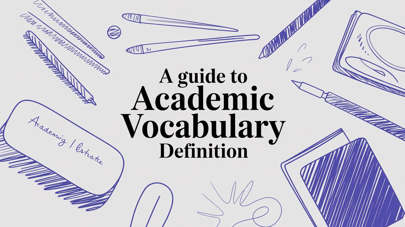 A Guide to Academic Vocabulary Definition